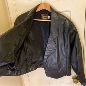 Reed Sportswear | Jackets & Coats | Vintage Black Leather Jacket By ...